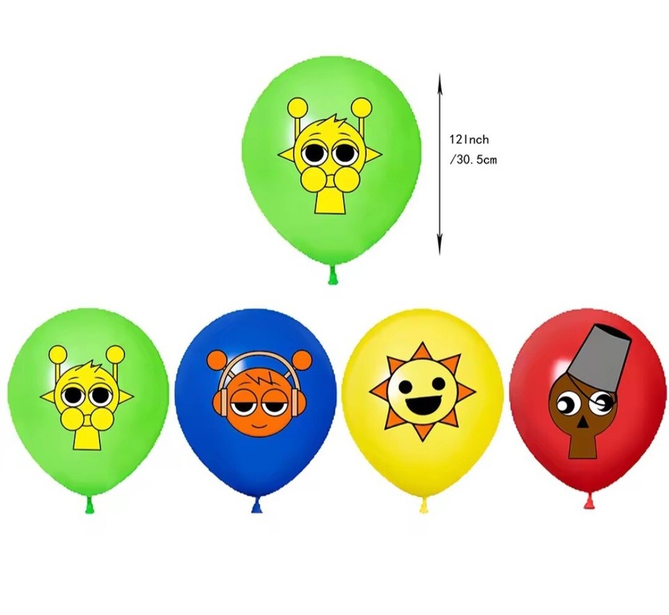 Sprunki Party Supply Decoration Banner Cake Topper Cupcake Toppers ...