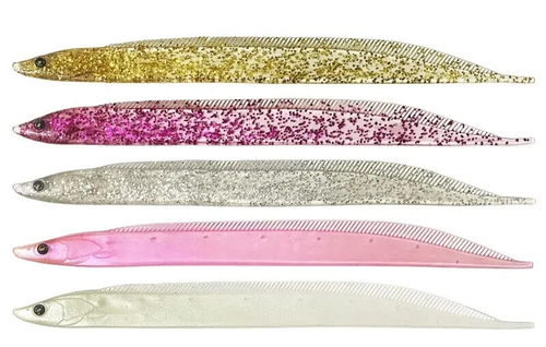 5 Small Fishing Soft Plastic Live Ribbonfish 11" Lure Clear Pink ...