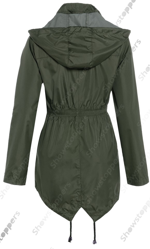 NEW RAIN MAC Ladies PARKA Womens FISHTAIL RAINCOAT Size 8 10 12 14 16 ...