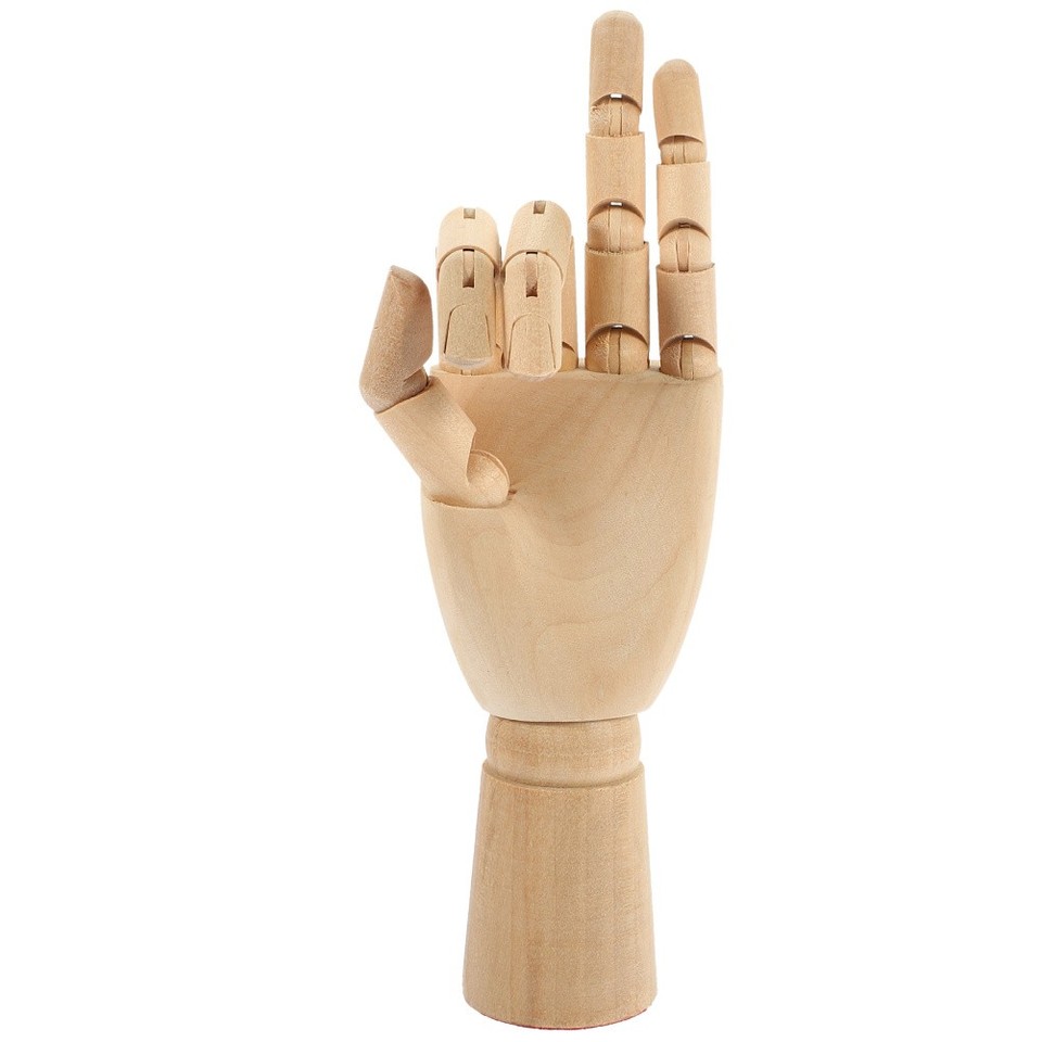 Jointed Wooden Hand Model Movable Puppet for Drawing Art Decoration ...