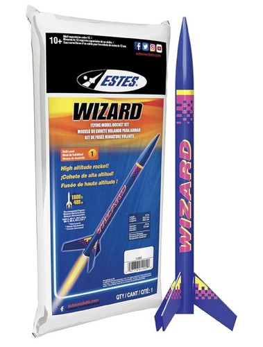 Estes Flying Model Rocket Wizard Intermediate Kit Skill Level 2 Kit ...