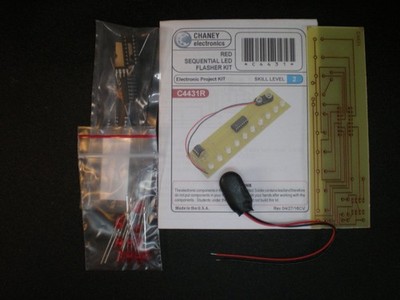 LED SEQUENTIAL FLASHER ELRCTRONIC IC kit, (10) LED, Great STEM or DIY ...