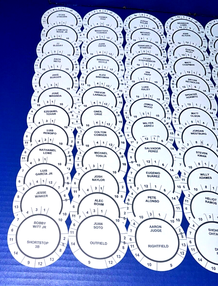 2024 PRE-CUT TOP 100 Cadaco Baseball Discs LIFETIME-75% OFF | eBay