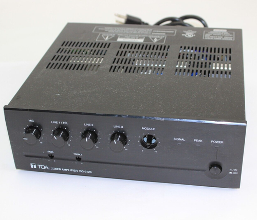 TOA BG-2120 120W 5-Input Mixer Power Amp Audio Enhancer System Missing ...