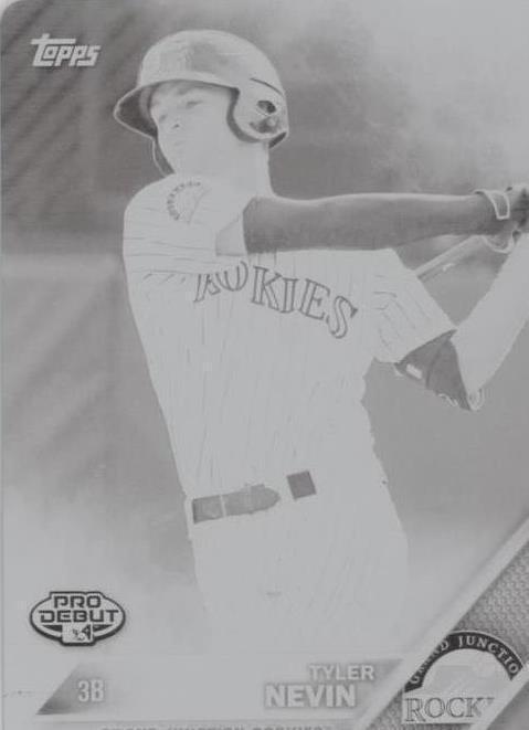 2016 Topps Pro Debut - Tyler Nevin #77 Printing Plate Black /1 (RC) for ...