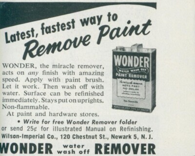 1957 Wonder Paint Remover Water Wash Off Folder Offer Vtg Print Ad SP21 ...