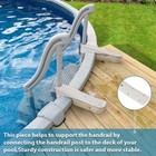 Ladder Deck Mounted Step Swimming Pool Fits Above Ground Drop-In White ...