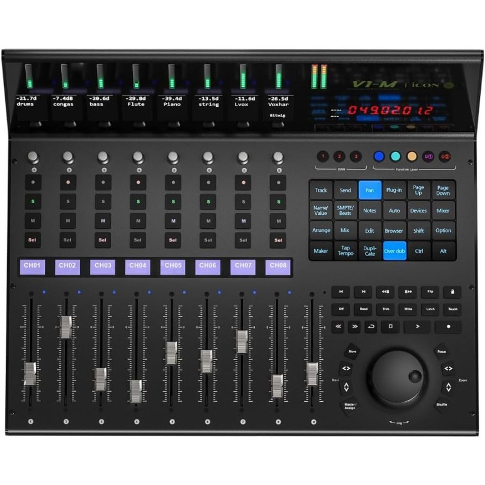 iCON Pro Audio V1-M USB MIDI DAW Control Surface with Motorized Faders ...