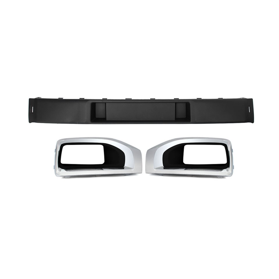 For GMC Yukon XL 2015-2020 Front Fog Light Cover Chrome Frame+ Lower ...