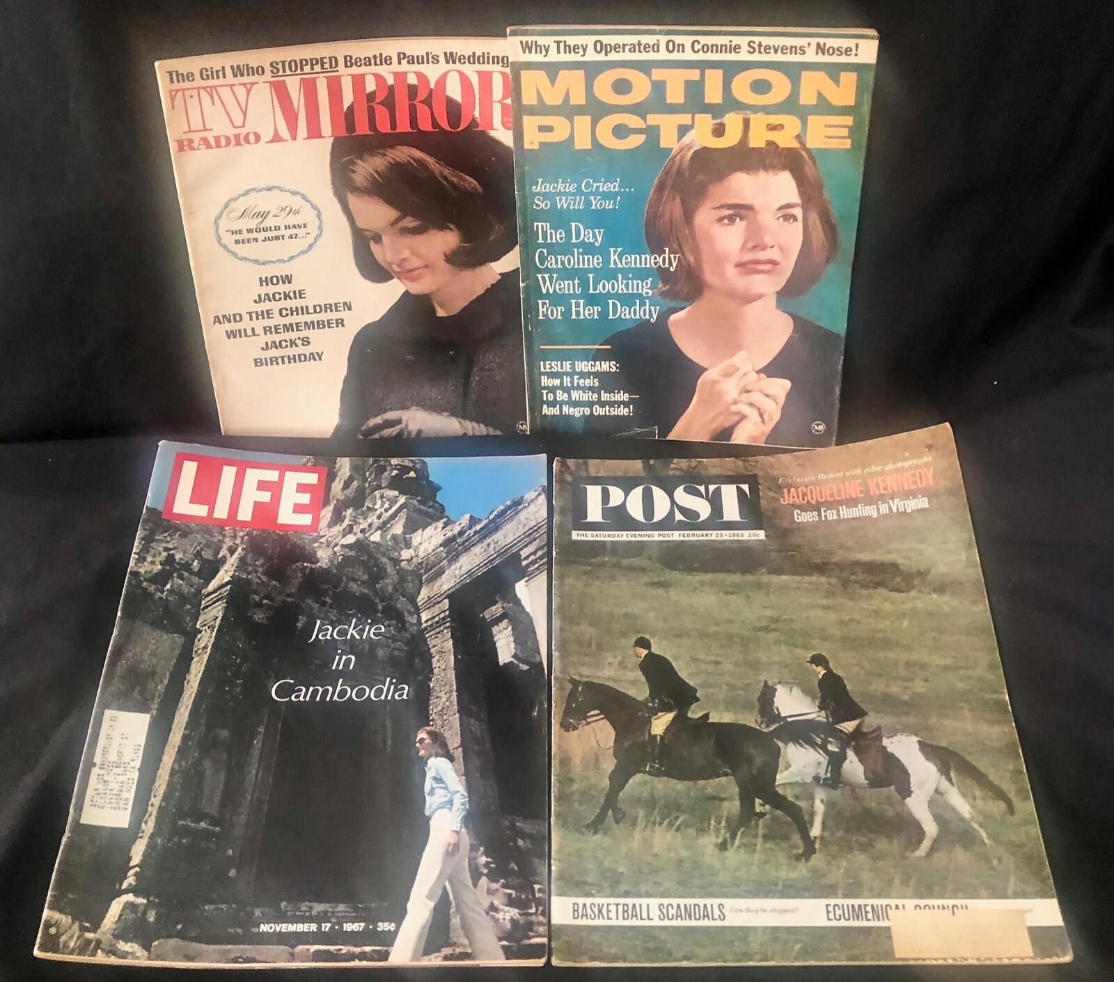 KENNEDY MAGS (JFK- JACKIE- RFK- TED) + 1968 "RFK SHOT" NEWSPAPERS (Lot ...