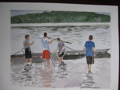 Lenox, MA, Crew at / original watercolor /9" x 12" / Mimi Davis, Artist ...