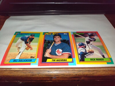 Rick Parker, Tim Naehring, & Bill Gullickson Topps #34T, 79T, &87T good ...