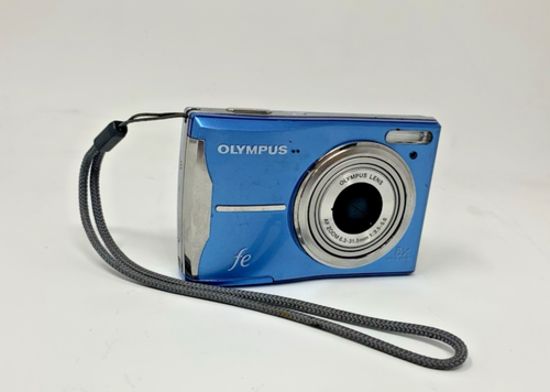 OLYMPUS Model FE-46 Digital Camera 12MP Blue 5X Opt Zoom Compact ...