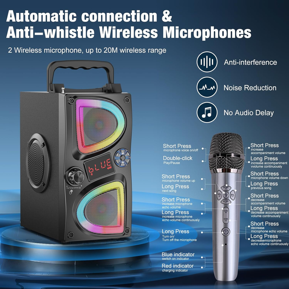 Macchina Karaoke per Bambini Adulti, Piccolo Cassa Karaoke Bluetooth Portatile C 313035662694 | eBay