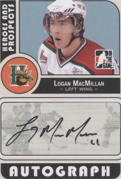 2008-09 In the Game Heroes and Prospects - Autographs Logan MacMillan # ...