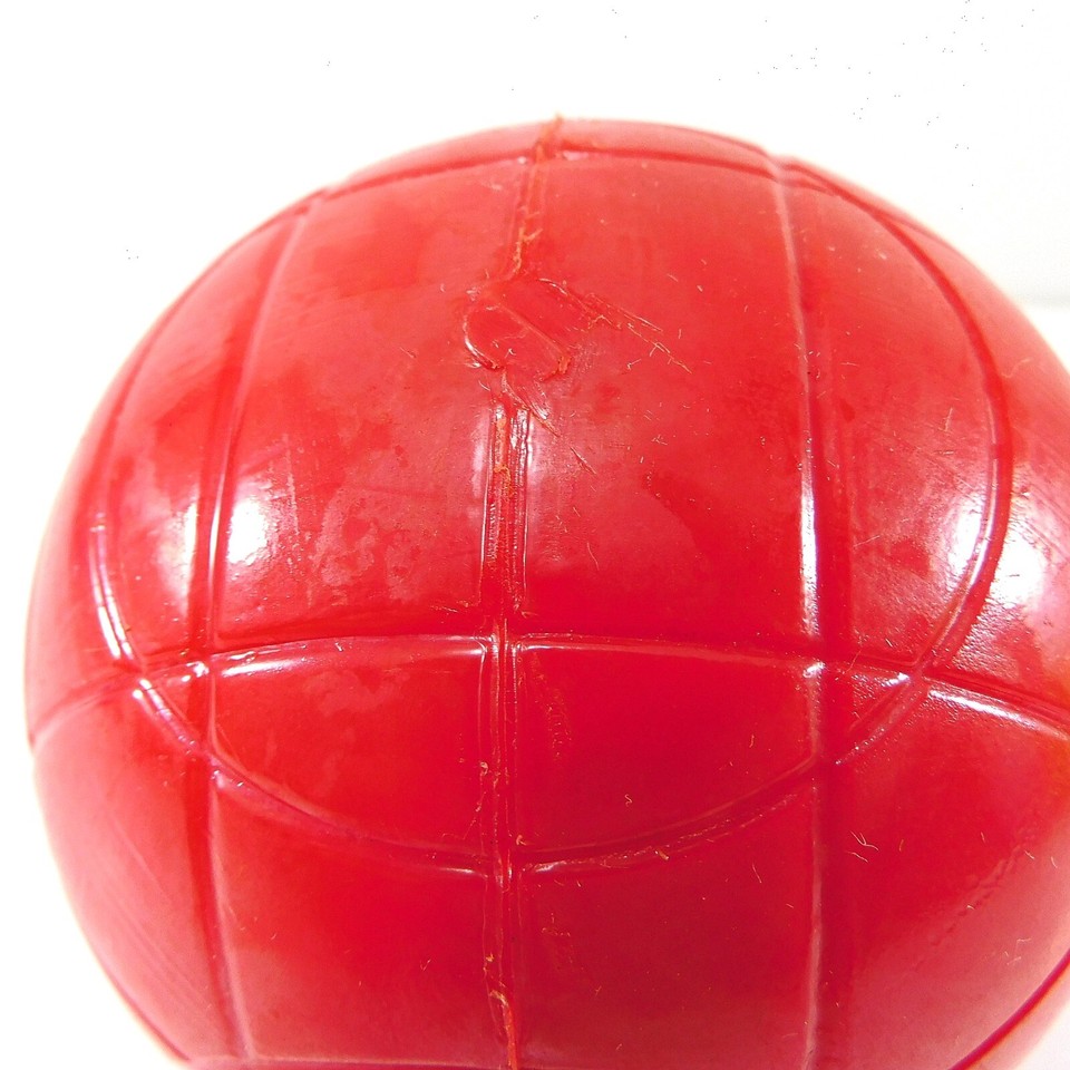 Vtg Red Bocce Ball Replacement 4" Sportcraft Rubber Composition Circle ...