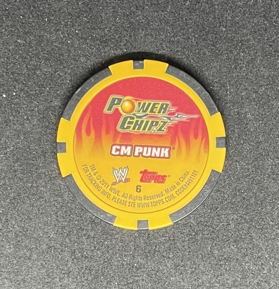 2011 Topps WWE Power Chipz CM Punk Poker Chip #6 | eBay