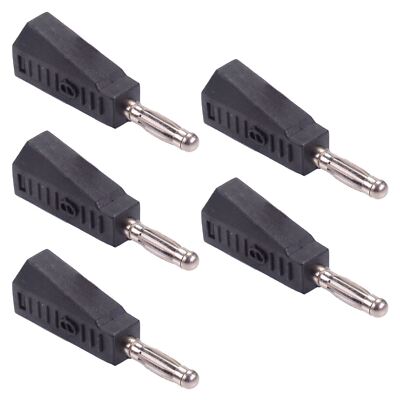 5 x Black 4mm Stackable Banana Male Test Plug Connector | eBay Australia