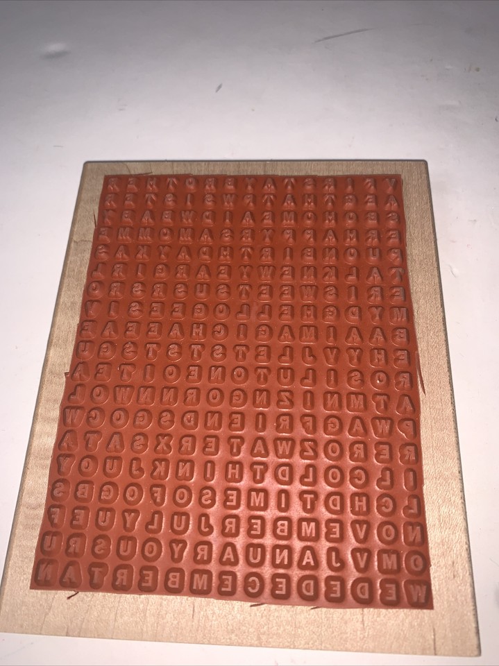 STAMPIN UP Word Search Rubber Stamp Happy Birthday Month Puzzle ...