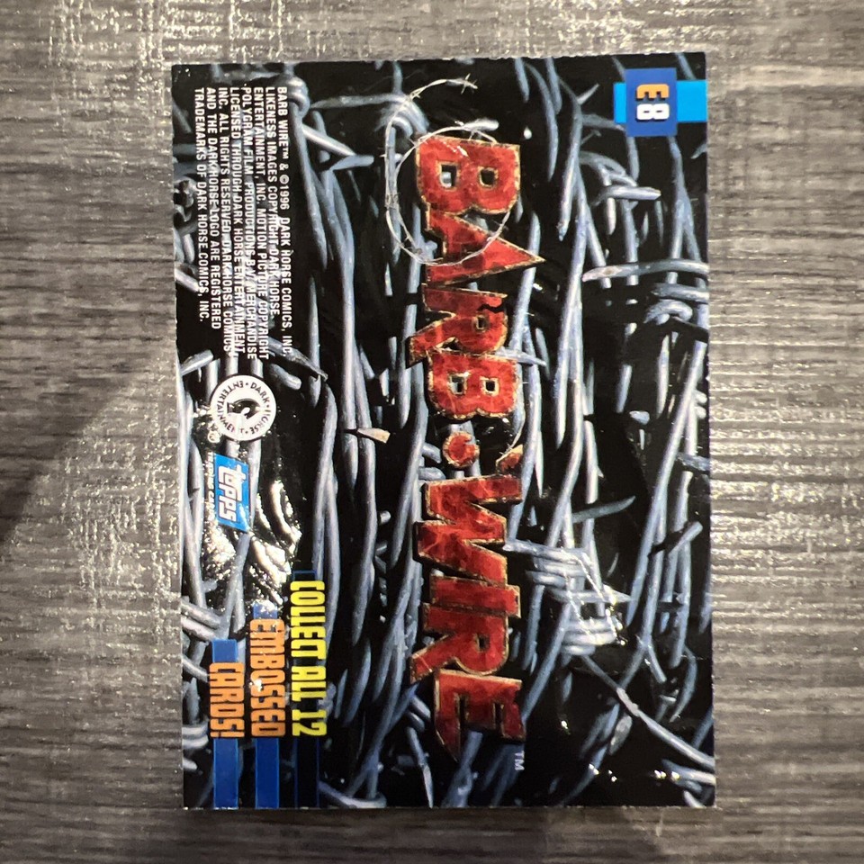 Barb Wire - Pamela Anderson Embossed #E8 - Topps Trading Card 1996 ...