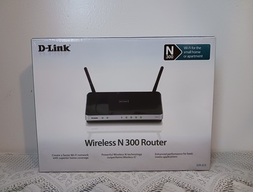 D-Link Wireless N 300 Router DIR-615 Wi-Fi Small Home Apartment Factory ...