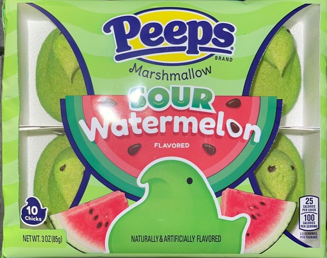 Peeps Sour Watermelon Flavored Marshmallow Chicks 10 Ct 3 Oz Easter ...