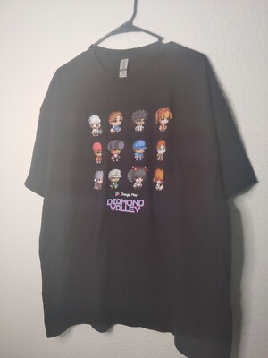 Google Play Diamond Valley T-shirt Exclusive Adult 2XL Black Graphic ...