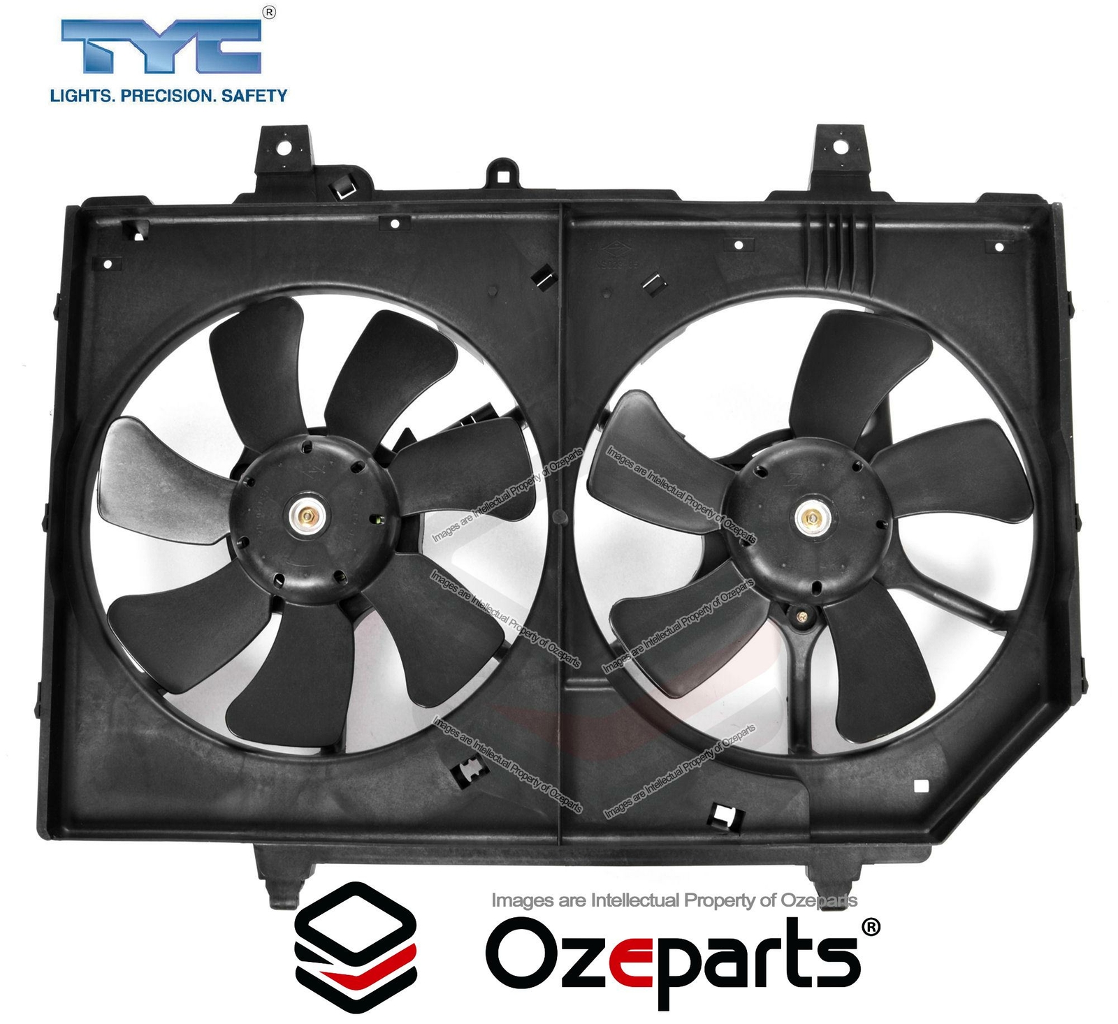 AC + Radiator Cooling Thermo Fan Assy Dual For Nissan XTrail X-Trail ...
