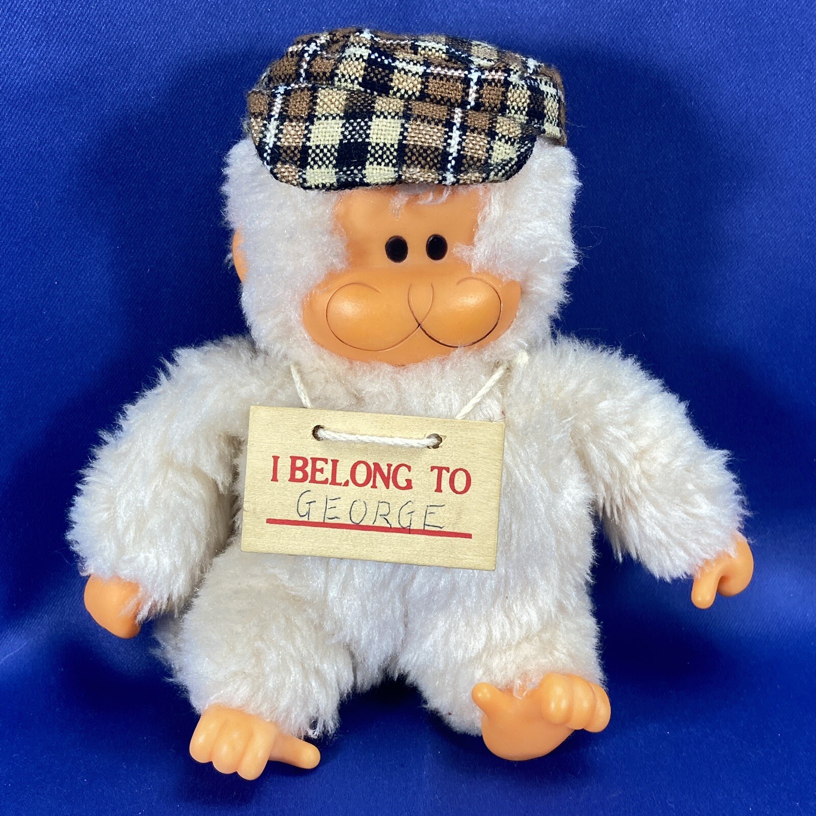 Vintage DAN DEE Monkey Ape Gorilla Plush Toy w/ Hat I BELONG TO ...