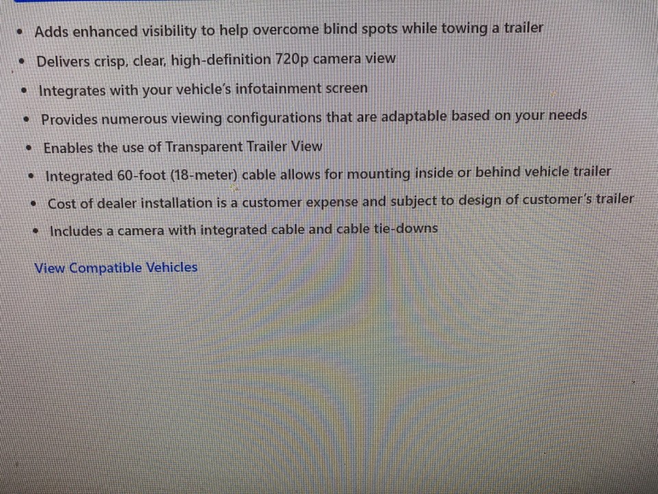 NOS OEM GM 2020-2024 Chevrolet GMC Cadillac Trailering Camera System ...