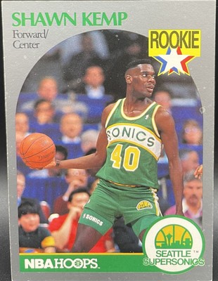 1990-91 NBA Hoops - #279 Shawn Kemp Rookie Card Seattle Supersonics | eBay