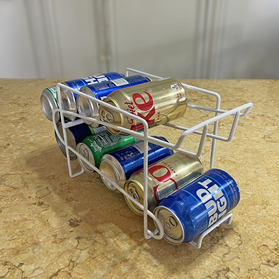 Beverage Soda Coke Can Dispenser Storage Rack Refrigerator Kitchen ...