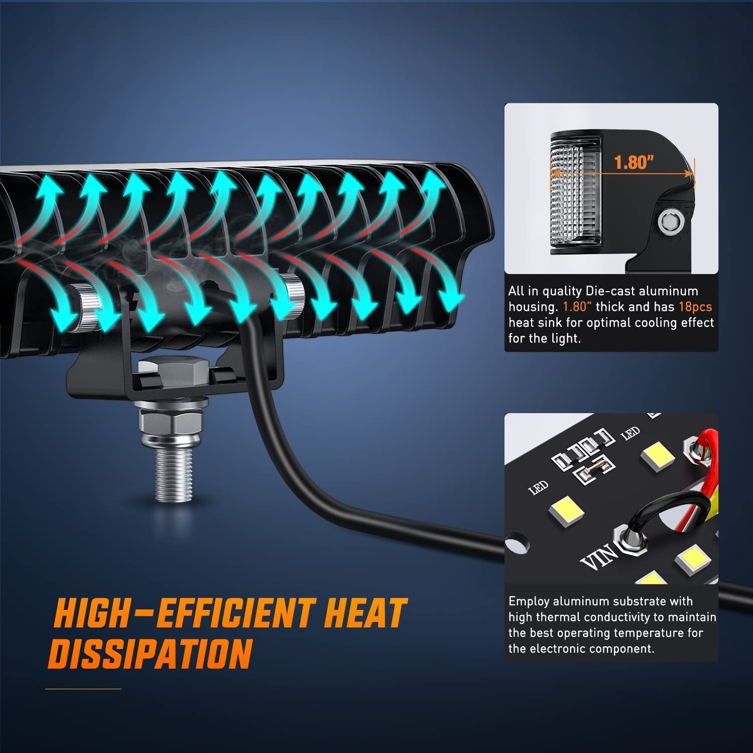 Nilight Side Shooter LED Pods 2PCS 6.5 Inch 60W Flood Spot Beam Combo ...