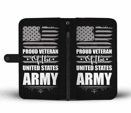 Proud US Army Military Veteran Phone Wallet Case Gift iPhone Samsung ...