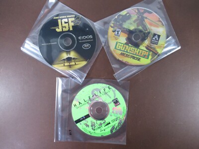 Lot of 3 DVDs, Joint Strike Fighter, Gunship MicroProse, Half-Life (R ...