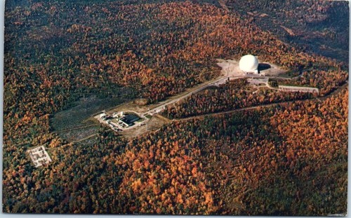 EARTH STATION Andover, Maine ME birds eye view Postcard | eBay