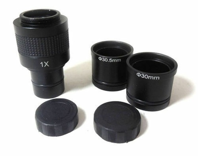 Microscope 1X C-mount Adapter 4 CCD Camera Digital 23.2mm 30mm 30.5mm ...