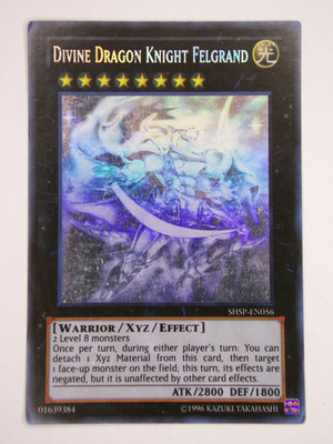 Yugioh / Divine Dragon Knight Felgrand / SHSP-EN056 / Ghost Rare ...