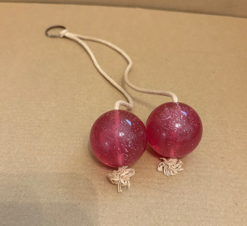 Clackers Click Clacks Klackers Klick Klacks Toy Acrylic Pink Sparkle ...