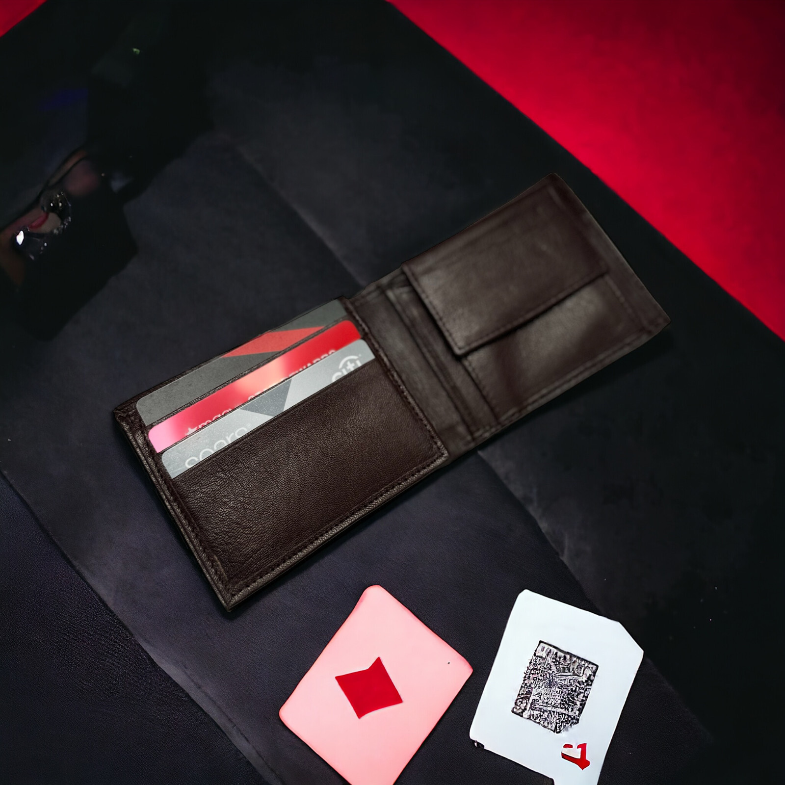 Genuine Leather Minimalist Bifold Wallets For Men RFID Blocking Slim ...