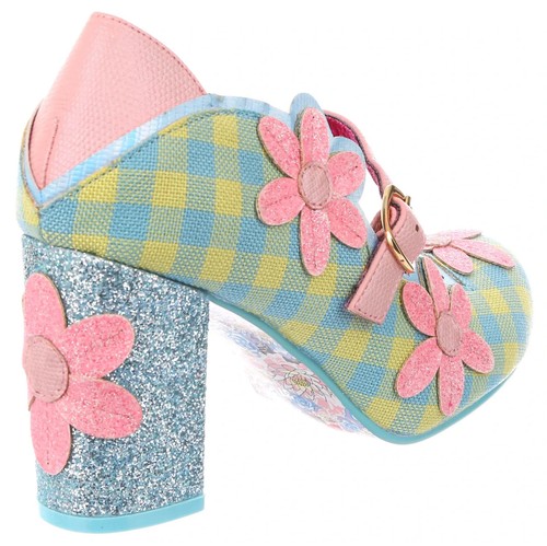 Irregular Choice Daisy Dancer Heels MaryJane Shoe Gingham blue pink ...