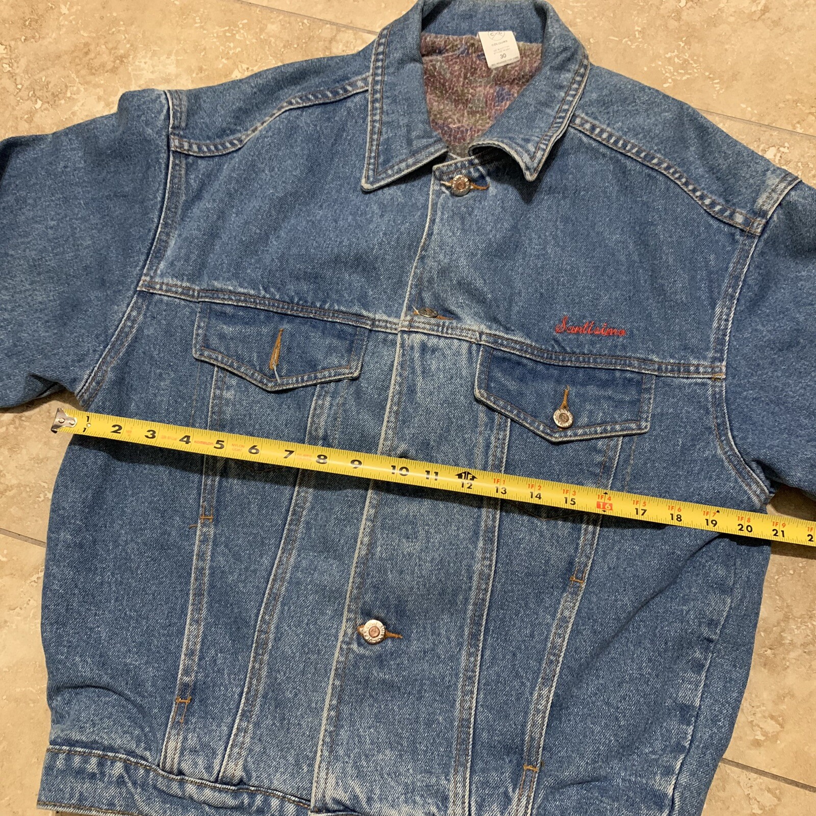 Original Vintage 1990s Cross Colours Denim Jacket Lin… - Gem