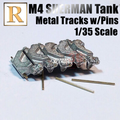 1/35 WWII US M4 SHERMAN Light Tank Lead-tin Alloy Tracks Links w/Metal ...