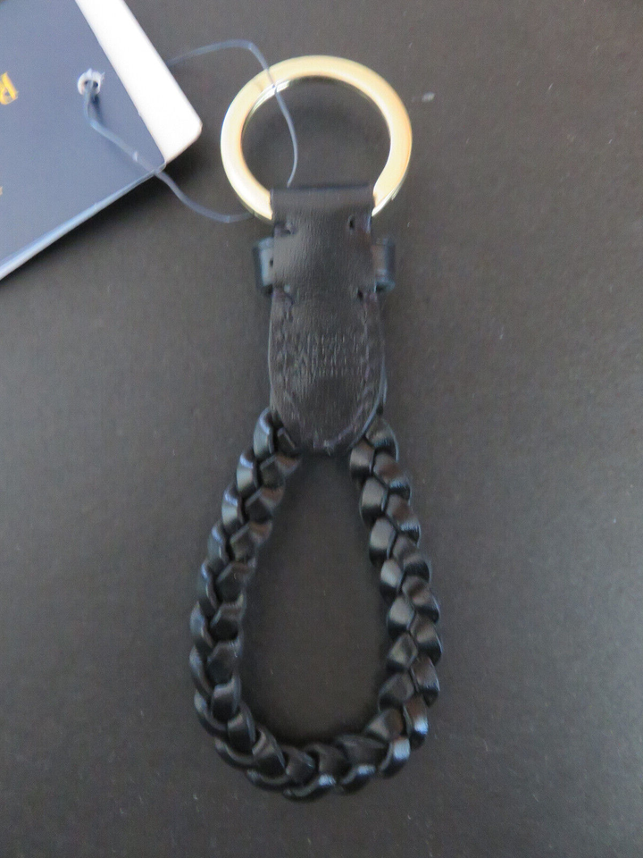 Polo RALPH LAUREN Key Chain FOB Black Braided Leather | eBay