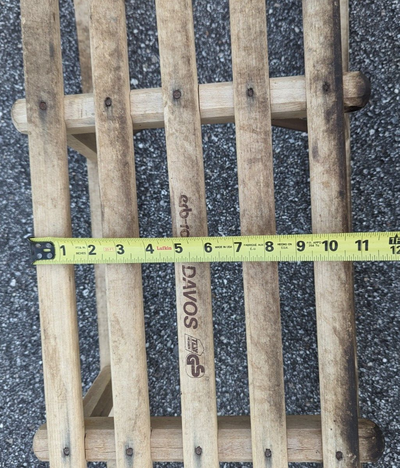 Vintage Erb Rodel Davos Wood Sled Iron Runners 42 X 13 X 10 In | eBay