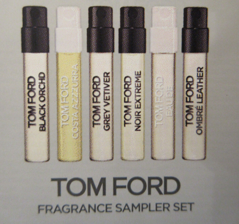 Tom Ford EDP 6 Pc Sampler Discovery Set Black Orchid Ombre Leather Grey ...