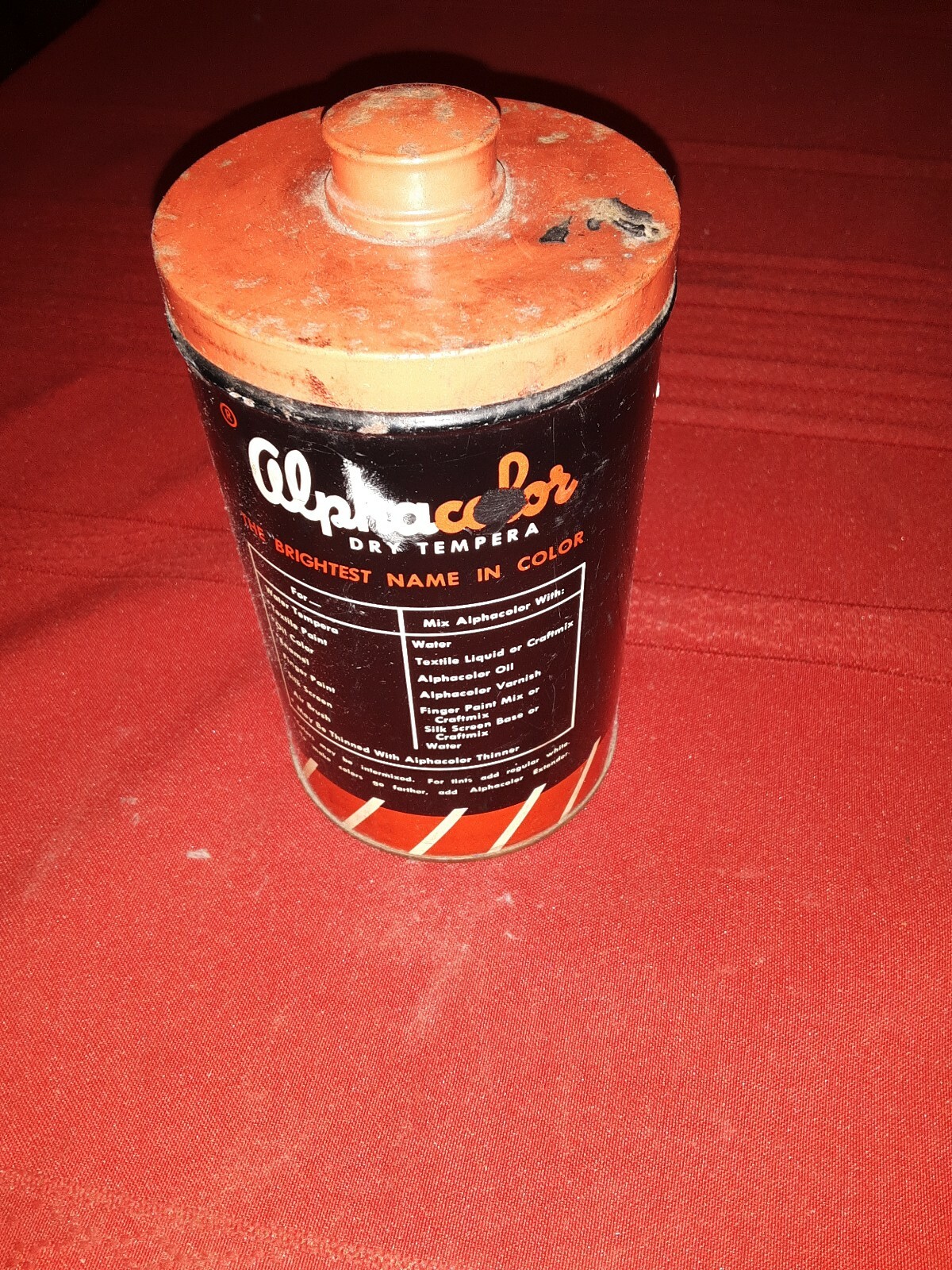 Vintage Alphacolor Dry Tempera Paint Can | eBay
