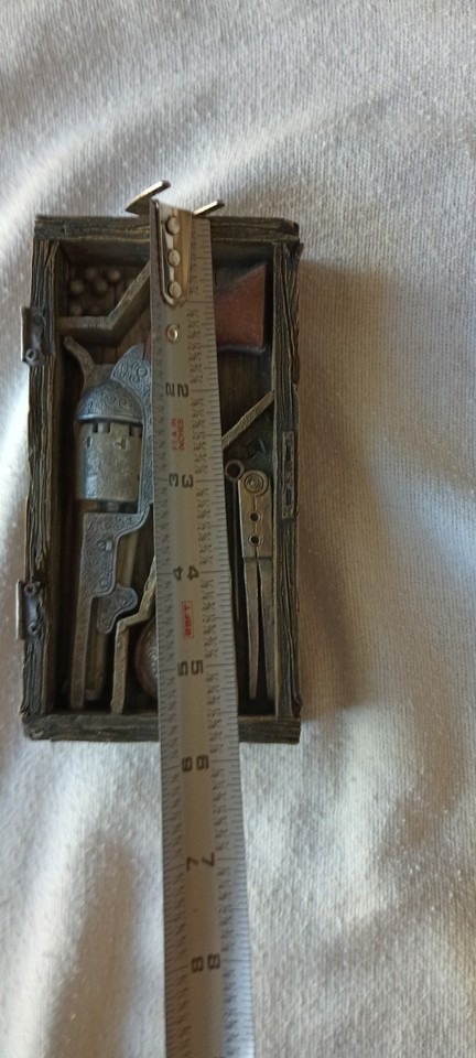 Vintage Miniture Cap and Ball Revolver Display Set Powder Flask ...