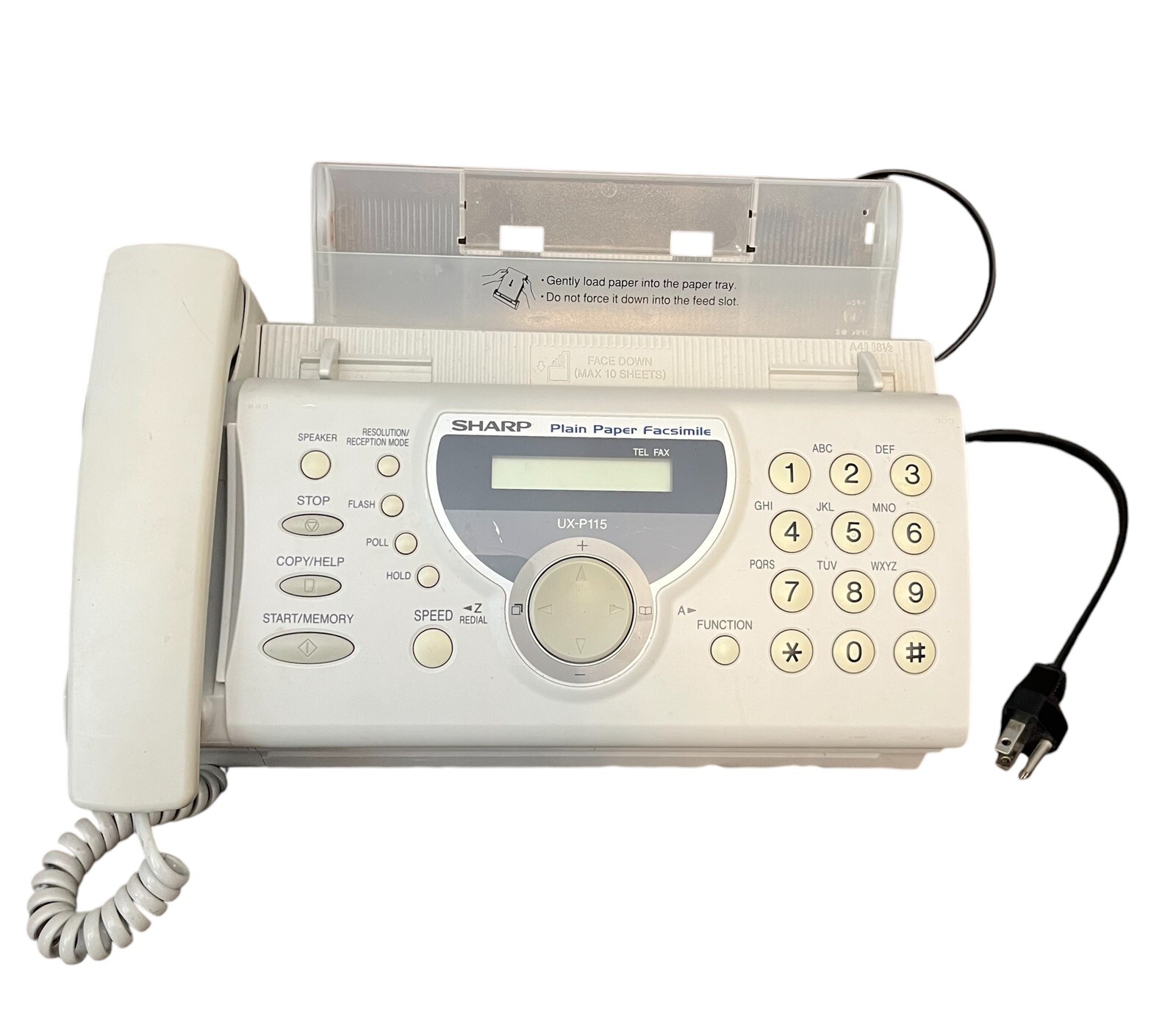 SHARP TEL FAX MACHINE Plain Paper Facsimile Phone Copier UX-P115 | eBay