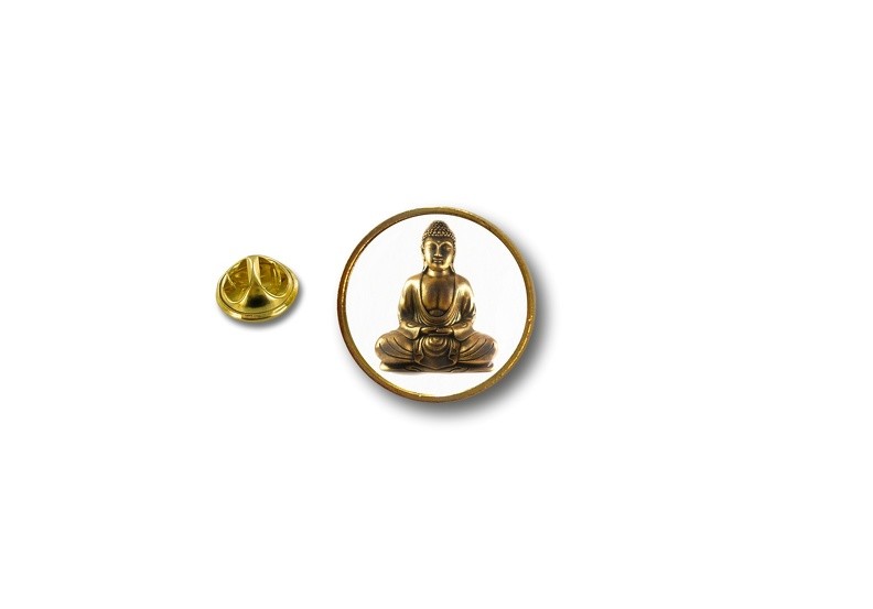 pins pin's flag badge metal lapel hat button buddha buddhist yoga hindu ...